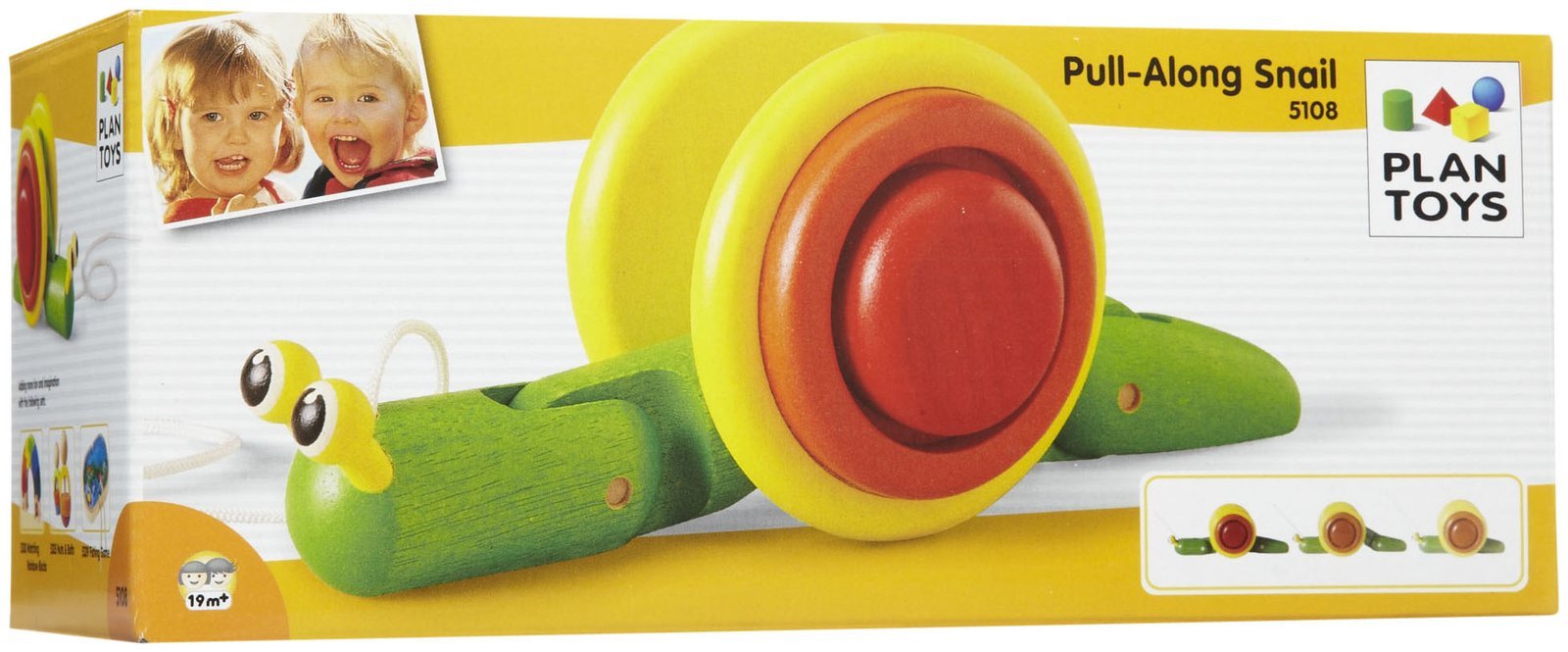 Buy Plan Toys - Pull-Along Snail at Mighty Ape Australia