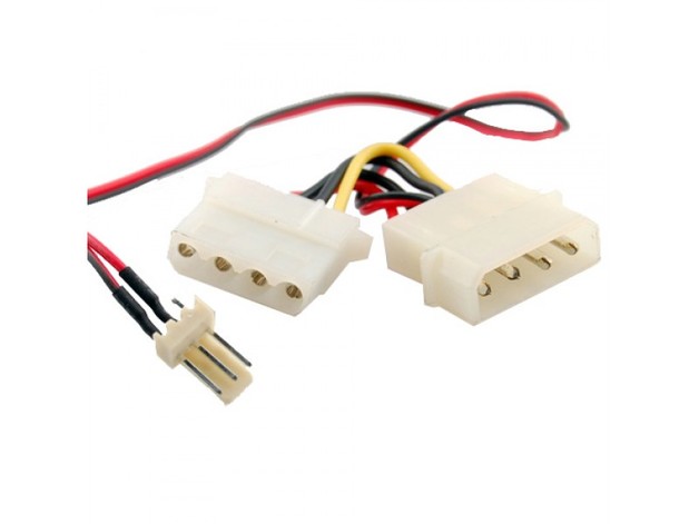3-pin Fan to 4-pin Molex Power Connector | at Mighty Ape NZ