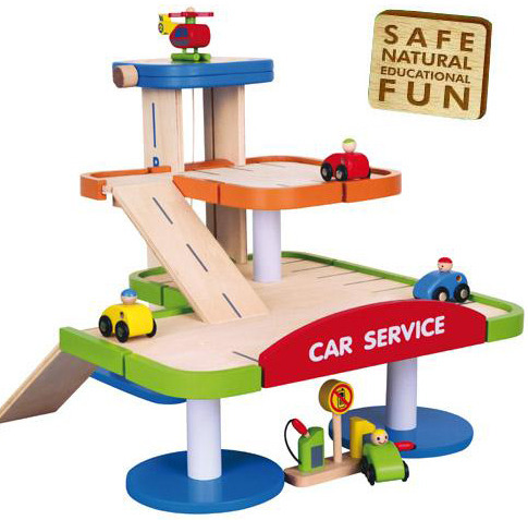 Buy Fun Factory Wooden Car Park with Vehicles at Mighty Ape NZ
