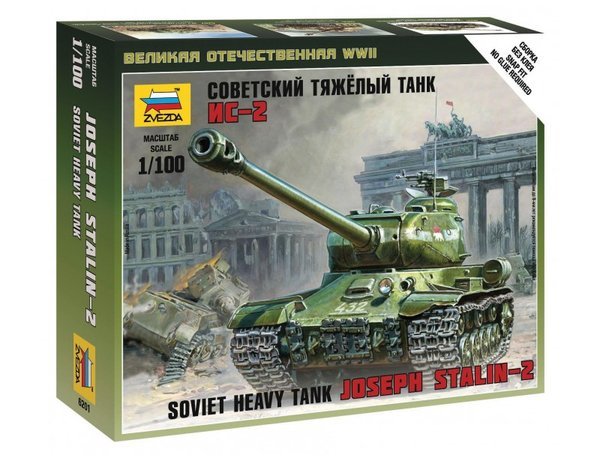 Zvezda 1/100 Soviet Tank Is-2 Stalin Scale Model Kit | at Mighty Ape NZ