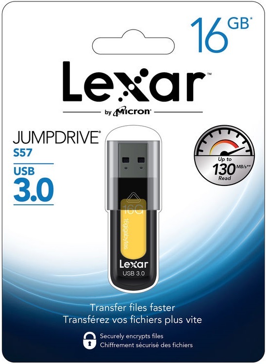 16GB Lexar JumpDrive S57 USB 3.0 | at Mighty Ape NZ