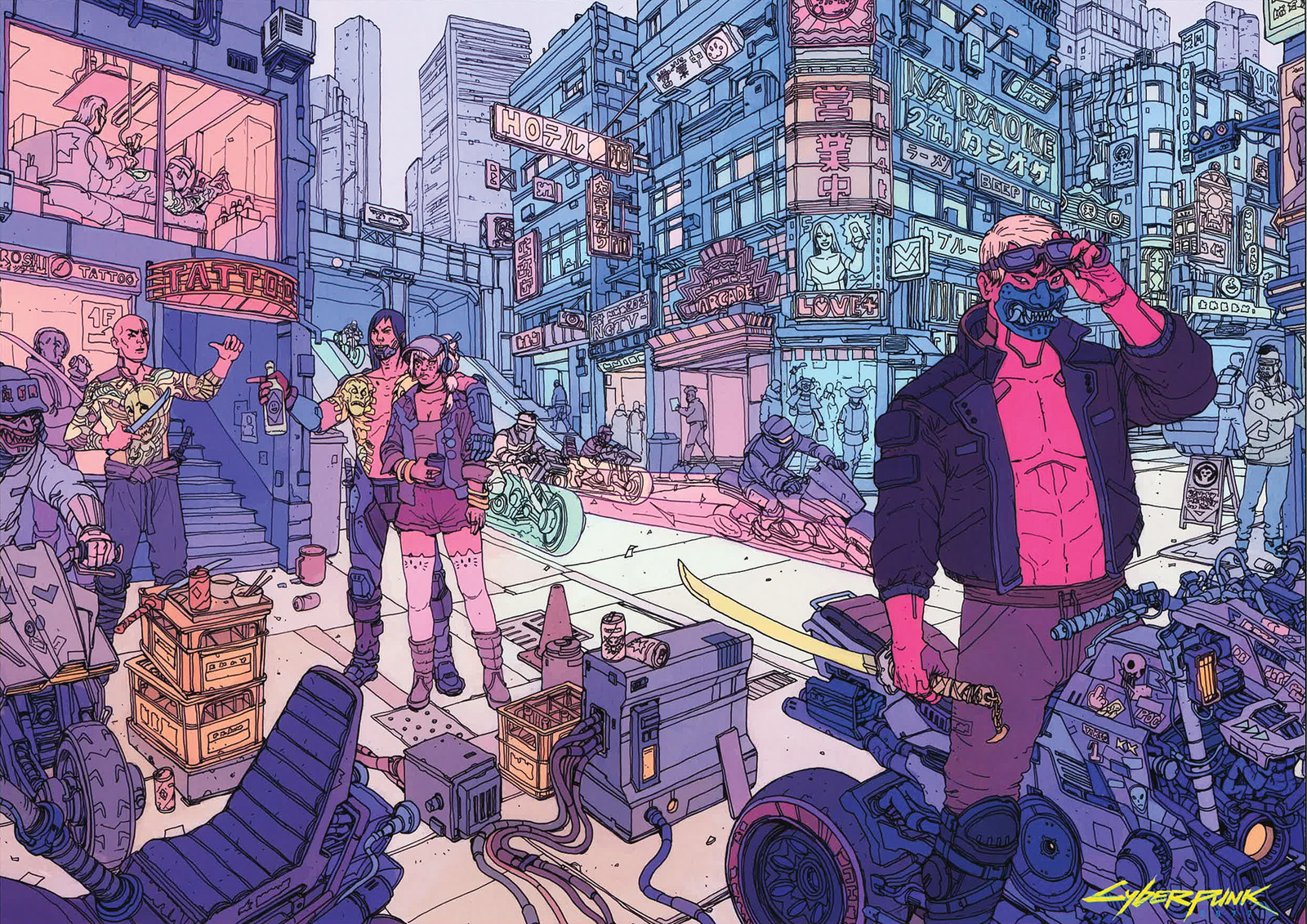 exclusive A3 Cyberpunk 2077 artwork print B | at Mighty Ape NZ