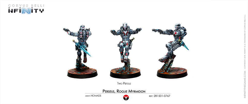 Infinity: Perseus, Rogue Myrmidon (Two Pistols) | at Mighty Ape NZ