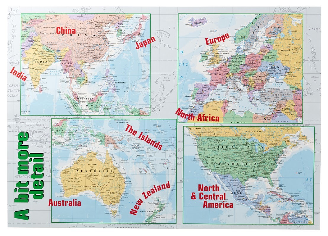 Buy Gillian Miles - World Map - Wall Chart at Mighty Ape NZ
