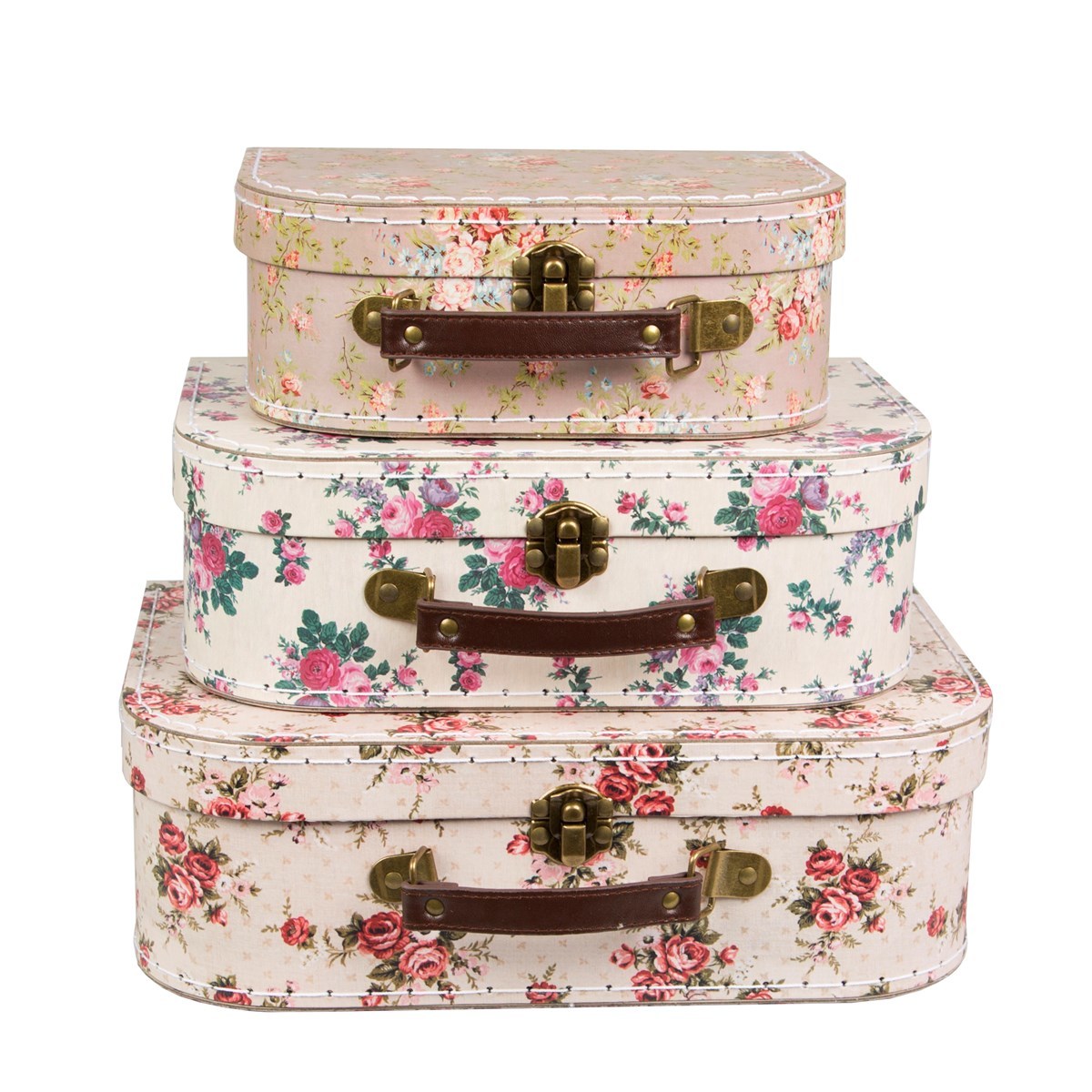 Sass And Belle Vintage Rose Suitcase Set At Mighty Ape Australia