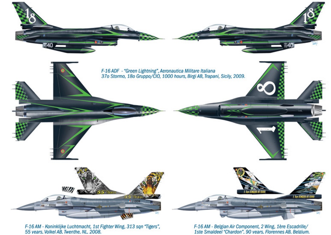 1:72 F-16 ADF/AM (Special Colors) - Model Kit | at Mighty Ape Australia