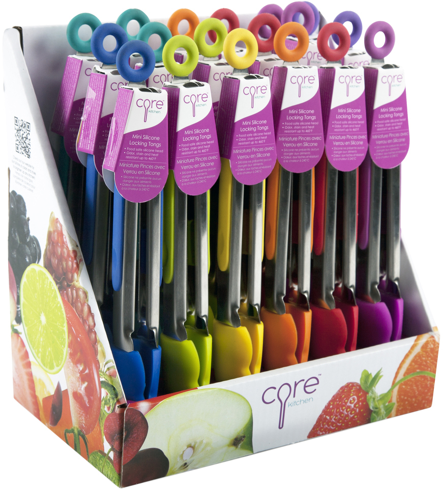 Core Home: Silicone Mini Locking Tongs - Assorted | at Mighty Ape NZ