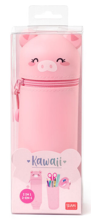 Buy Legami: Kawaii 2-In-1 Soft Silicone Pencil Case - Piggy at Mighty ...