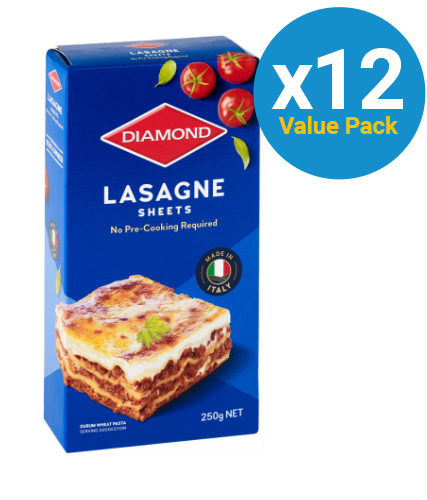 Diamond: Boxed Lasagne Sheets 250g (12 Pack) | at Mighty Ape NZ
