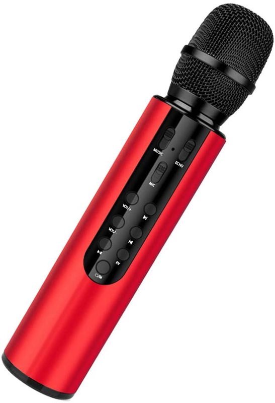 Karaoke Wireless Bluetooth Microphone for Android/iPhone/PC - Red | at ...