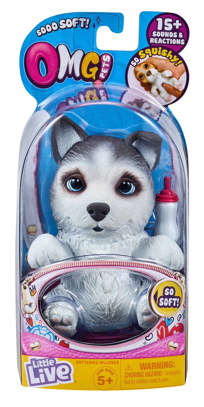 Buy OMG Pets: Soft Interactive Puppy - Huskles at Mighty Ape Australia