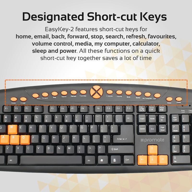 Promate Professional Ergonomic Wired Keyboard | at Mighty Ape NZ
