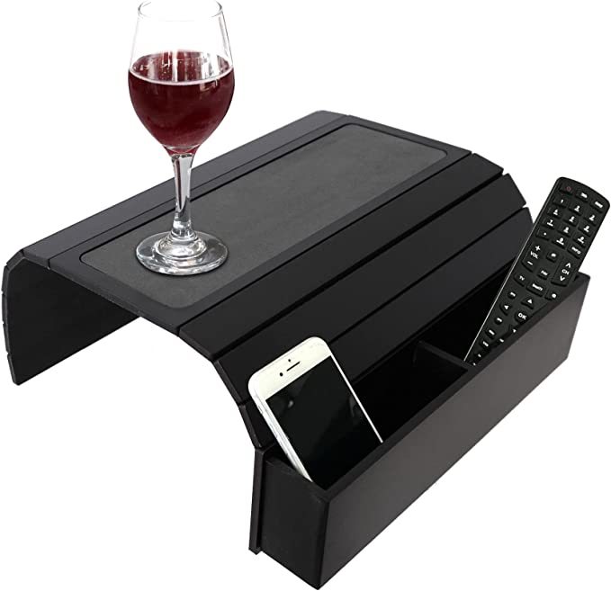 Sofa Arm Tray Table with Pocket Organizers - Black | at Mighty Ape NZ