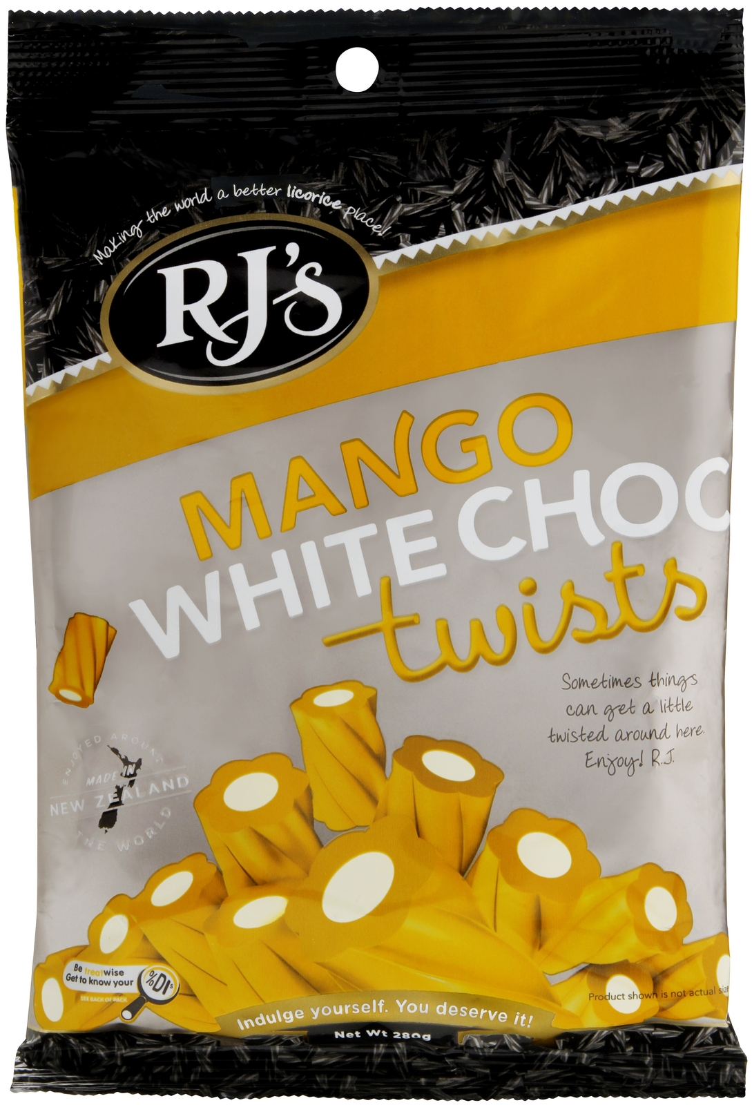 RJ's Mango White Choc Twists | at Mighty Ape NZ