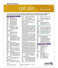 CPT 2023 Express Reference Coding Card: Behavioral Health | American ...