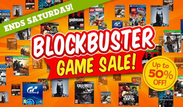 Blockbuster GAME SALE now on, over 300 best sellers up to 50% off! at ...