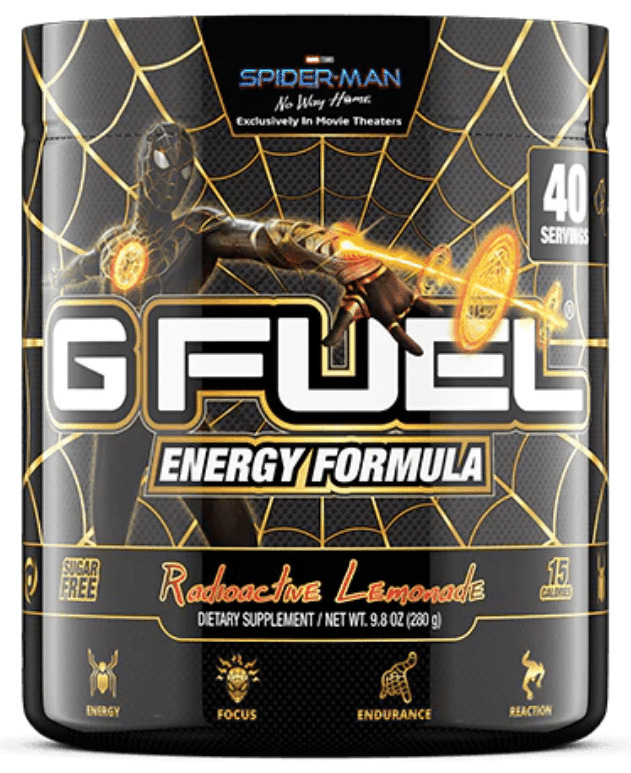 Buy G FUEL Energy Formula - Radioactive Lemonade Black/gold (Spiderman ...