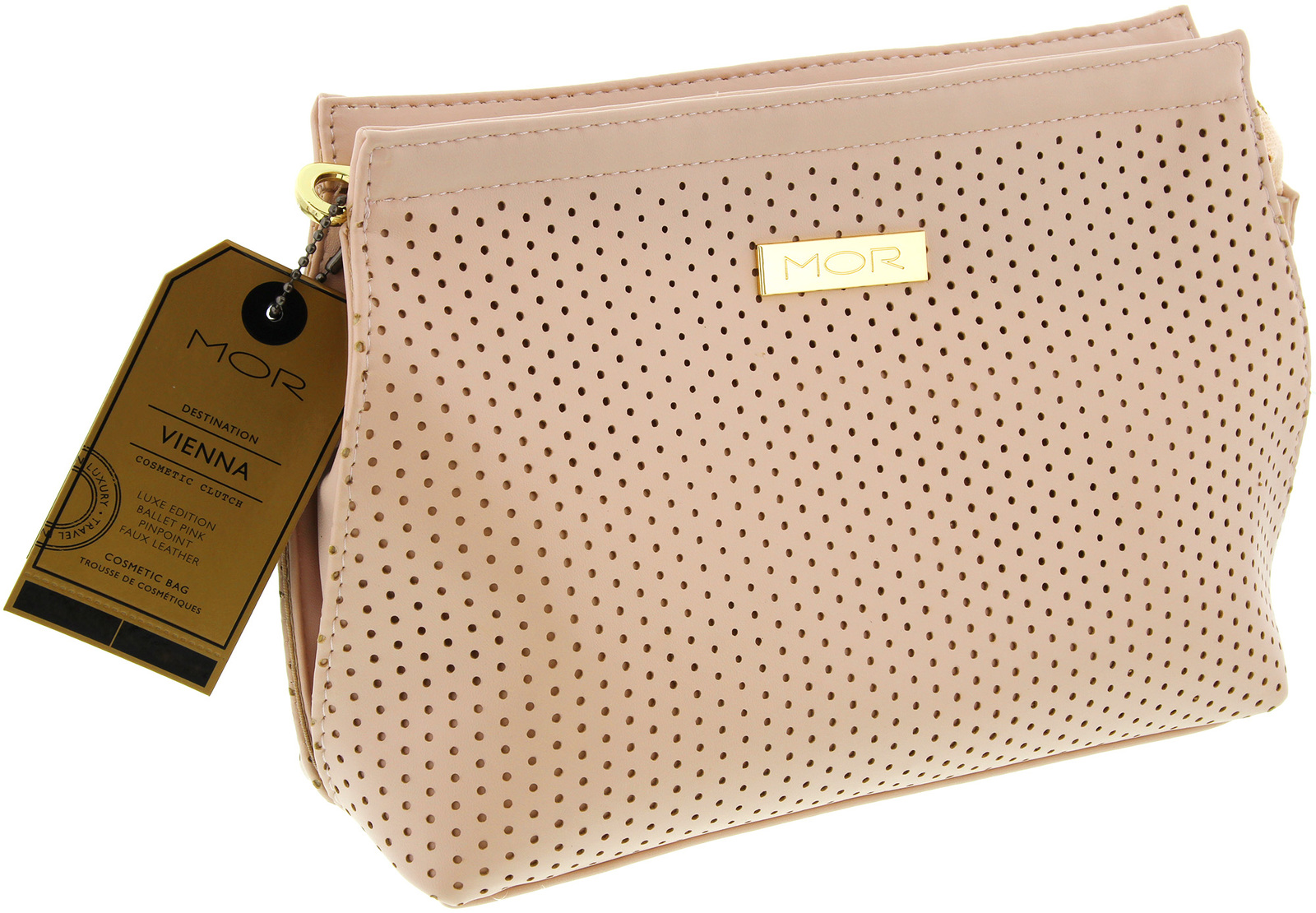 Buy MOR Destination Luxe Vienna Cosmetic Clutch (Ballet Pink Pinpoint ...