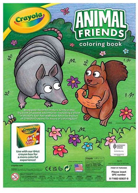 Buy Crayola: Animal Friends - Coloring Book With Stickers at Mighty Ape NZ
