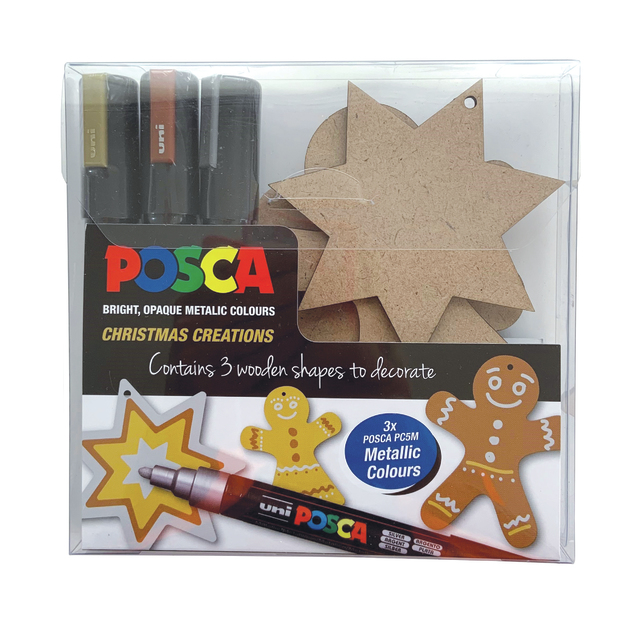 Buy Uni Posca: Christmas Decorations Activity Pack - Star/Gingerbread ...