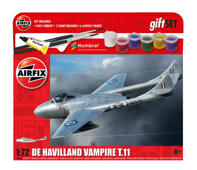 Airfix: de Havilland Vampire T.11 Medium Starter Set | at Mighty Ape NZ