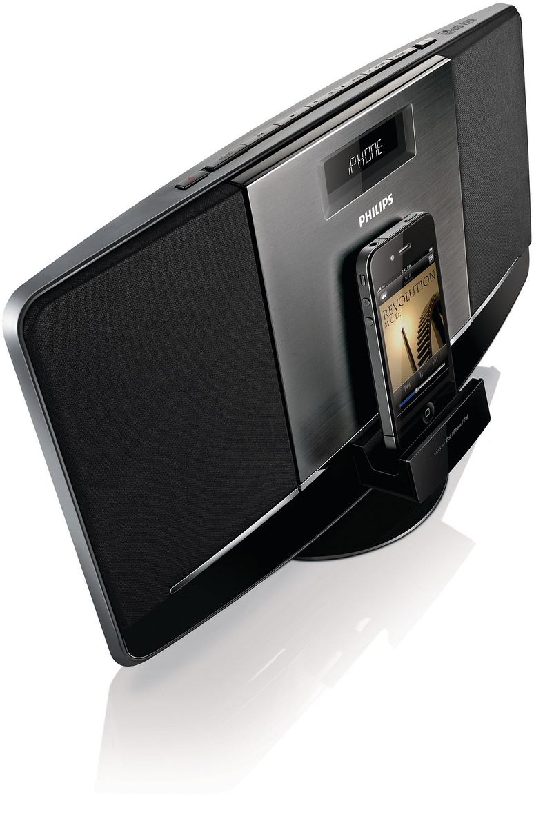 Philips Sleek Micro Music System with iPod/iPhone/iPad Dock | at Mighty ...