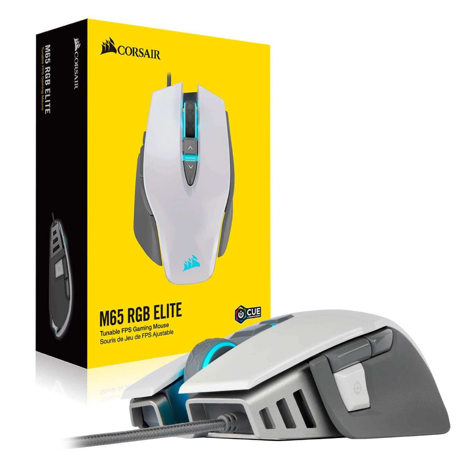 Corsair M65 Elite RGB Tunable FPS Gaming Mouse (White) | PC | Buy Now ...