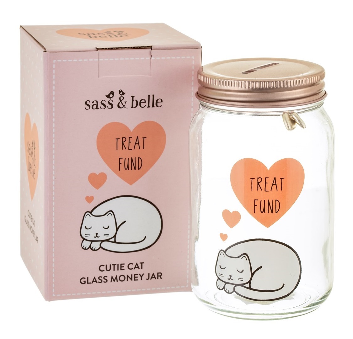 Cutie Cat Treat Fund - Money Jar | at Mighty Ape NZ
