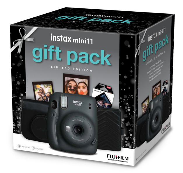 Instax Mini 11 Gift Pack - Charcoal Gray | at Mighty Ape NZ