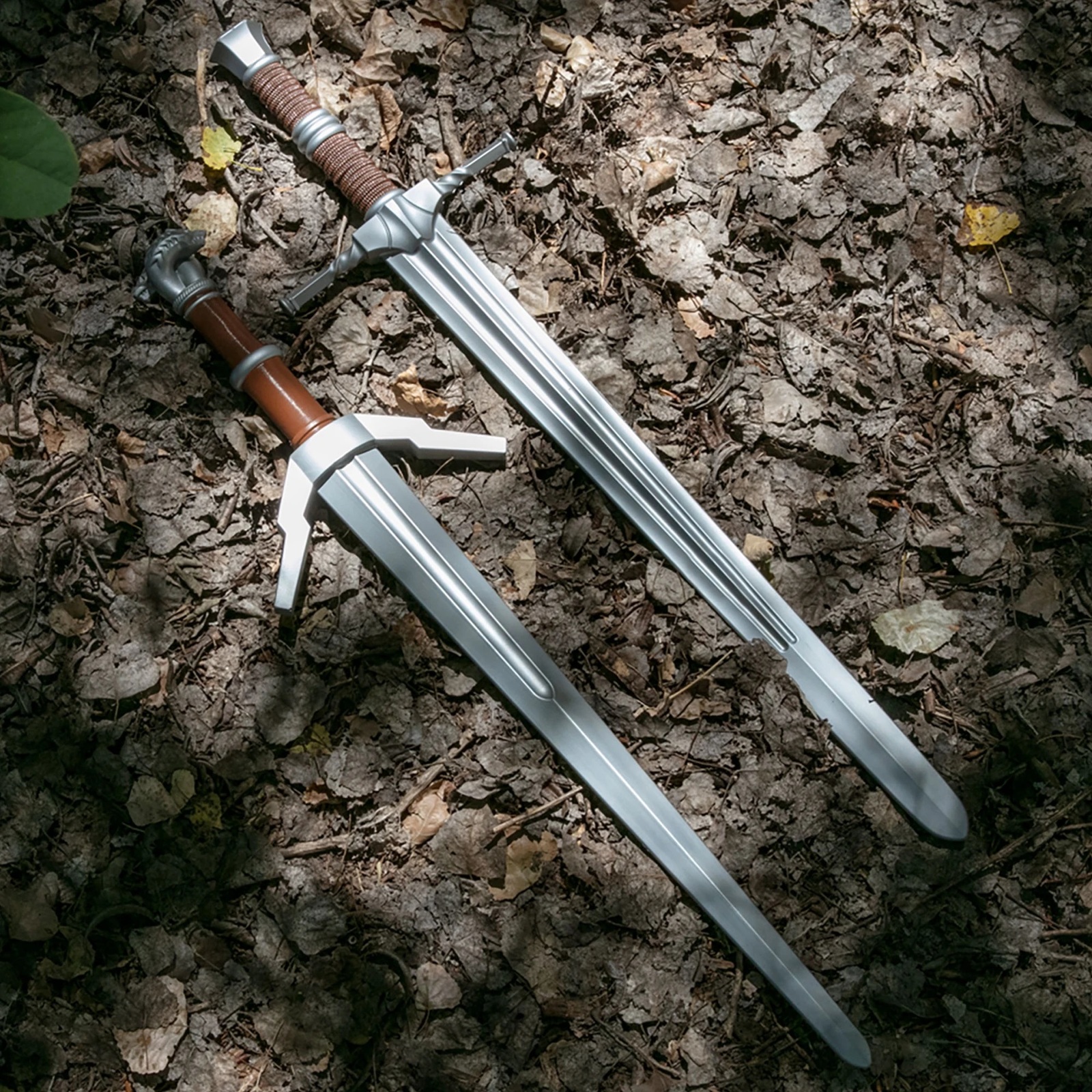 The Witcher: Steel and Silver Sword Set - Foam Replica Images at Mighty ...