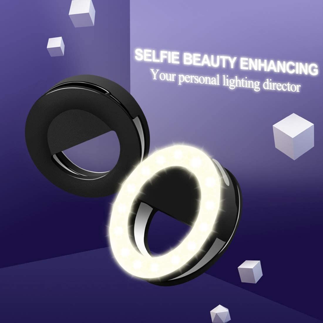 Selfie Ring Light (Black) | at Mighty Ape NZ