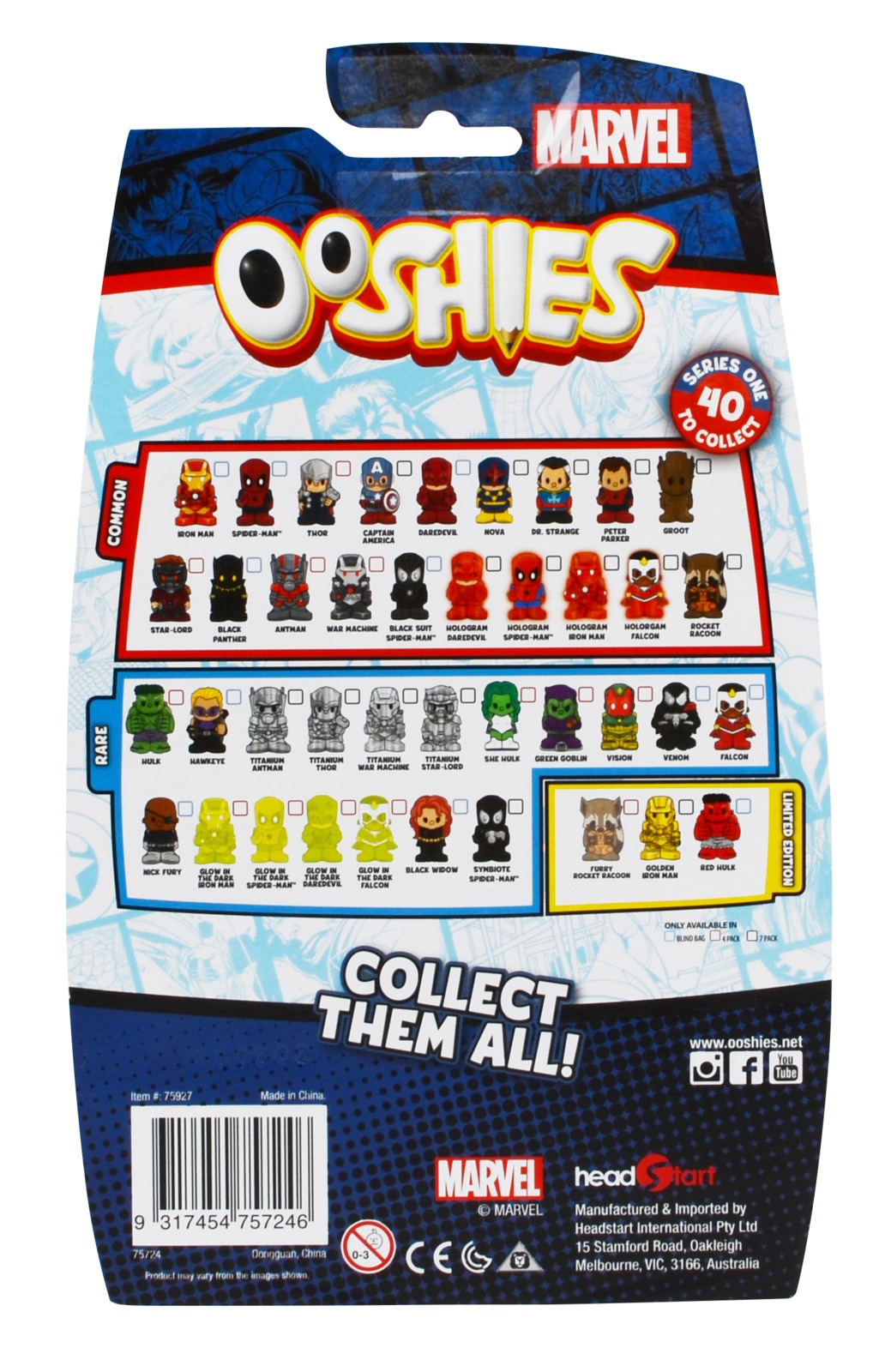 Buy Ooshies: Marvel - 7 Pack at Mighty Ape NZ