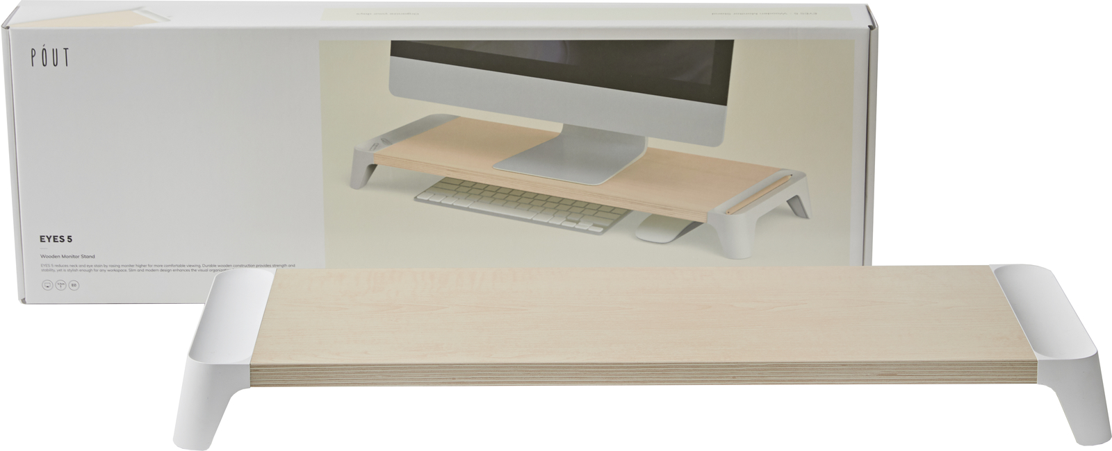 Pout EYES 5 Wooden Monitor Stand | at Mighty Ape NZ