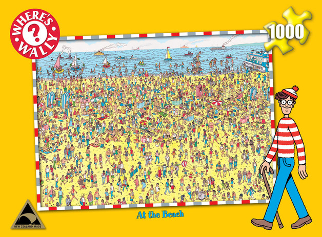Where's Wally 1000pc Puzzle - At the Beach | Board Game | at Mighty Ape NZ