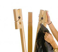 Leitmotiv Wood Clothes Pin Coathanger Stand | at Mighty Ape NZ