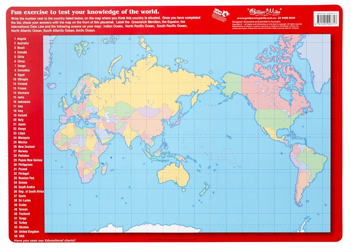 Buy Gillian Miles - Countries - Deskmat at Mighty Ape NZ