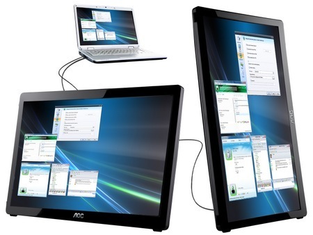 15.6" AOC USB Monitor | at Mighty Ape NZ