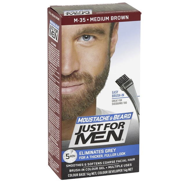 Buy Just For Men Moustache & Beard Colour - Medium Brown at Mighty Ape NZ