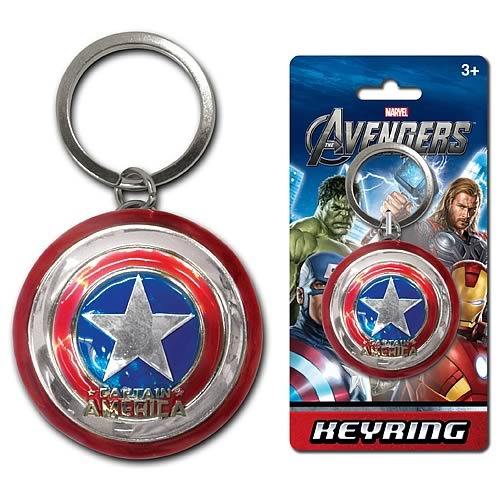 Captain America Shield Pewter Key Chain | at Mighty Ape NZ