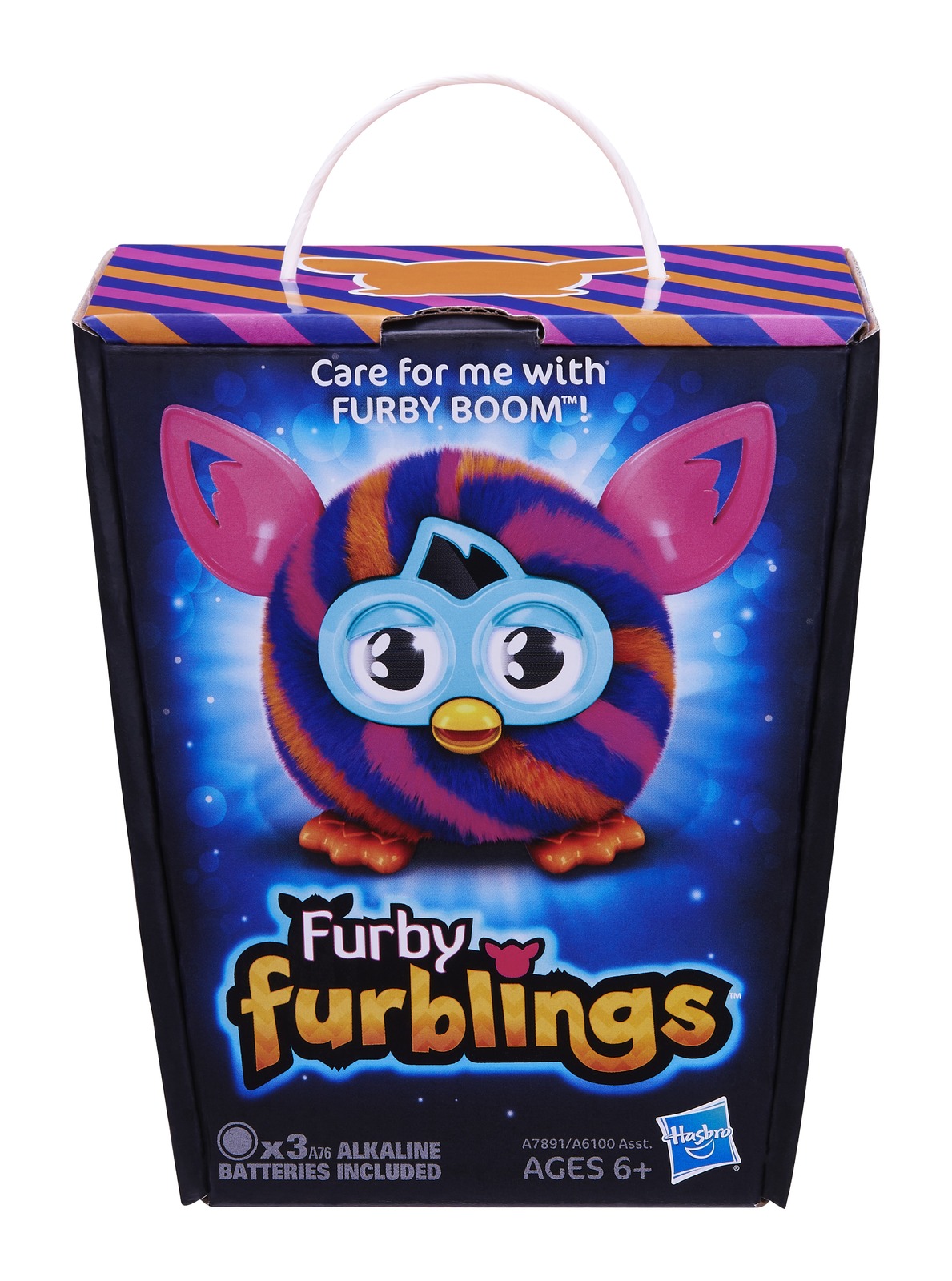 Buy Furby - Orange Blue Diagonal Stripes Furbling at Mighty Ape NZ