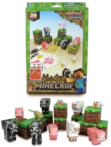 Minecraft Papercraft - Animal Mobs 30-Piece Set Image at Mighty Ape NZ