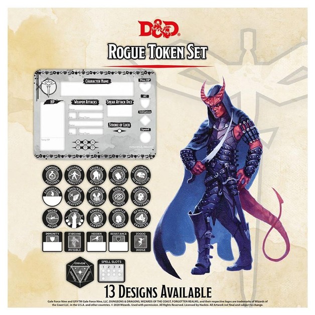 Dungeons & Dragons: Character Tokens - Rogue Token Set | at Mighty Ape NZ