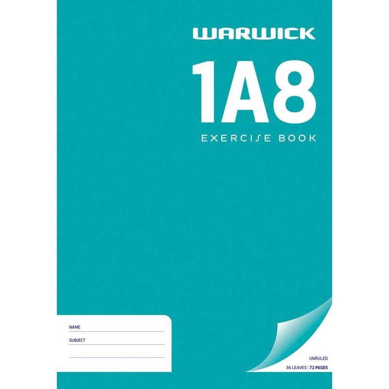 Buy Warwick 1A8 36lf Unruled A4 Exercise Book at Mighty Ape NZ