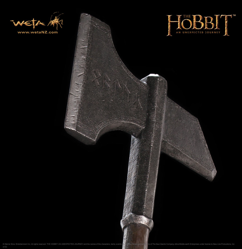 The Hobbit Dwalin's Axes Prop Replica - by Weta Images at Mighty Ape NZ