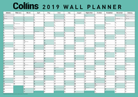 Buy Collins 2019 A3 Wall Planner - Laminated at Mighty Ape NZ
