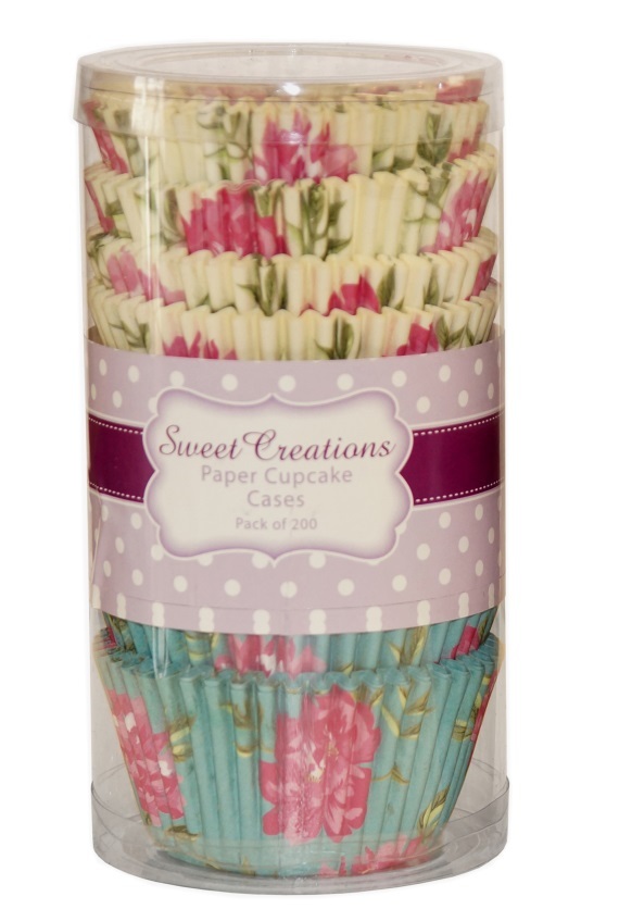 Sweet Creations Floral Paper Cupcake Cases (200 Pack) | at Mighty Ape NZ