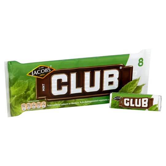 Jacob's Club Mint Biscuit Bars Images at Mighty Ape NZ