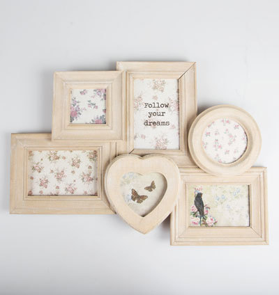 Rustic White Wood Collage Photo Frame | at Mighty Ape NZ
