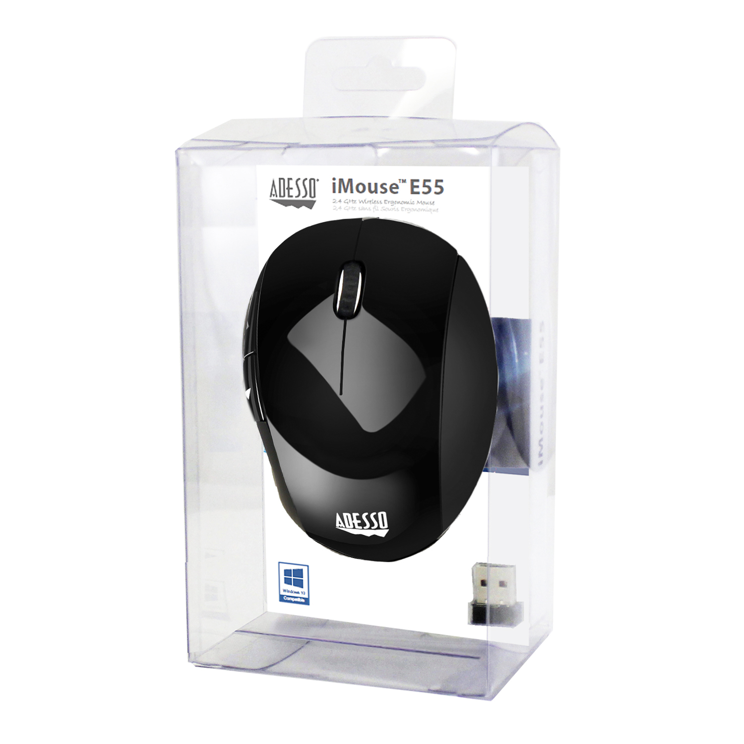 Adesso: iMouse E55 – 2.4GHz RF Wireless Vertical Ergonomic Mouse | at ...
