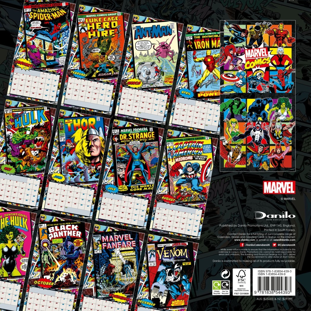 Buy Marvel Comics Classic 2021 Square Wall Calendar at Mighty Ape NZ